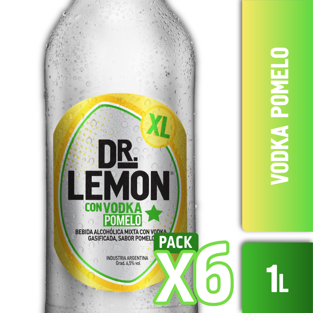 Dr Lemon con Vodka con Pomelo XL 1L Caja x 6