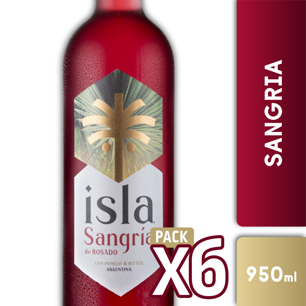 Vino Tinto Isla Rosado Sangría 750 ml Caja x 6